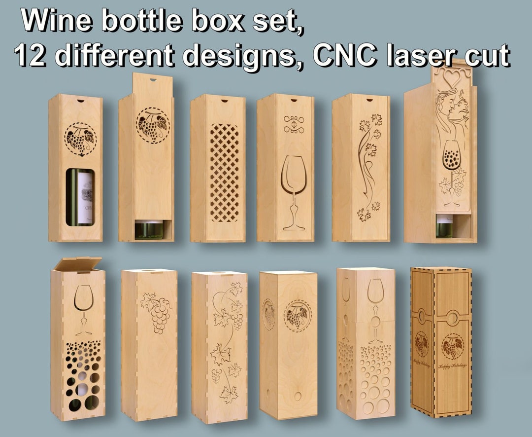 Ceremony Wine Bottle Box Set, CNC Laser Cut Files, Wooden Box for Wine ...