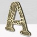 Multilayer Letter A, Digital File, Layered Letter Mandala, DXF Alphabet ...