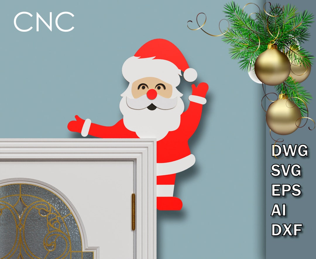 Christmas Door Corner Sign, Santa Svg Laser, Сhristmas Door Hanger ...