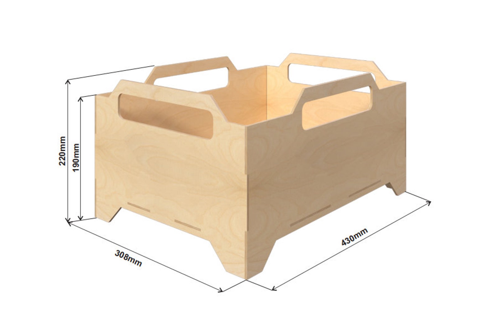 Wooden Box With Handles DIY Stackable Boxes Stackable - Etsy