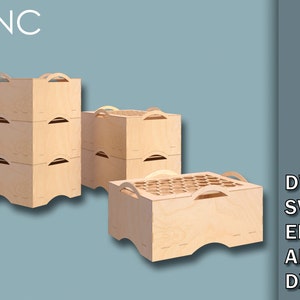 Wooden Box With Lid, DIY Stackable Boxes, Stackable Storage Rack, CNC ...