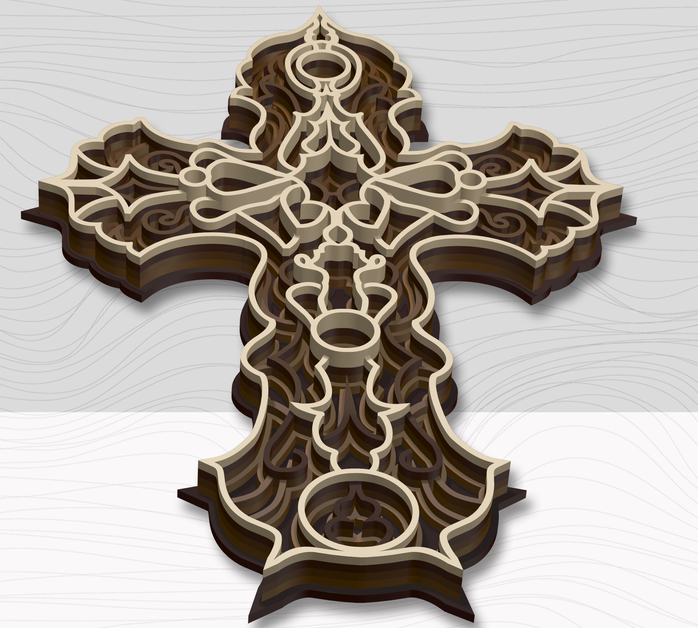 DXF Layered Cross Files for CNC Laser Cutting Multilayer - Etsy