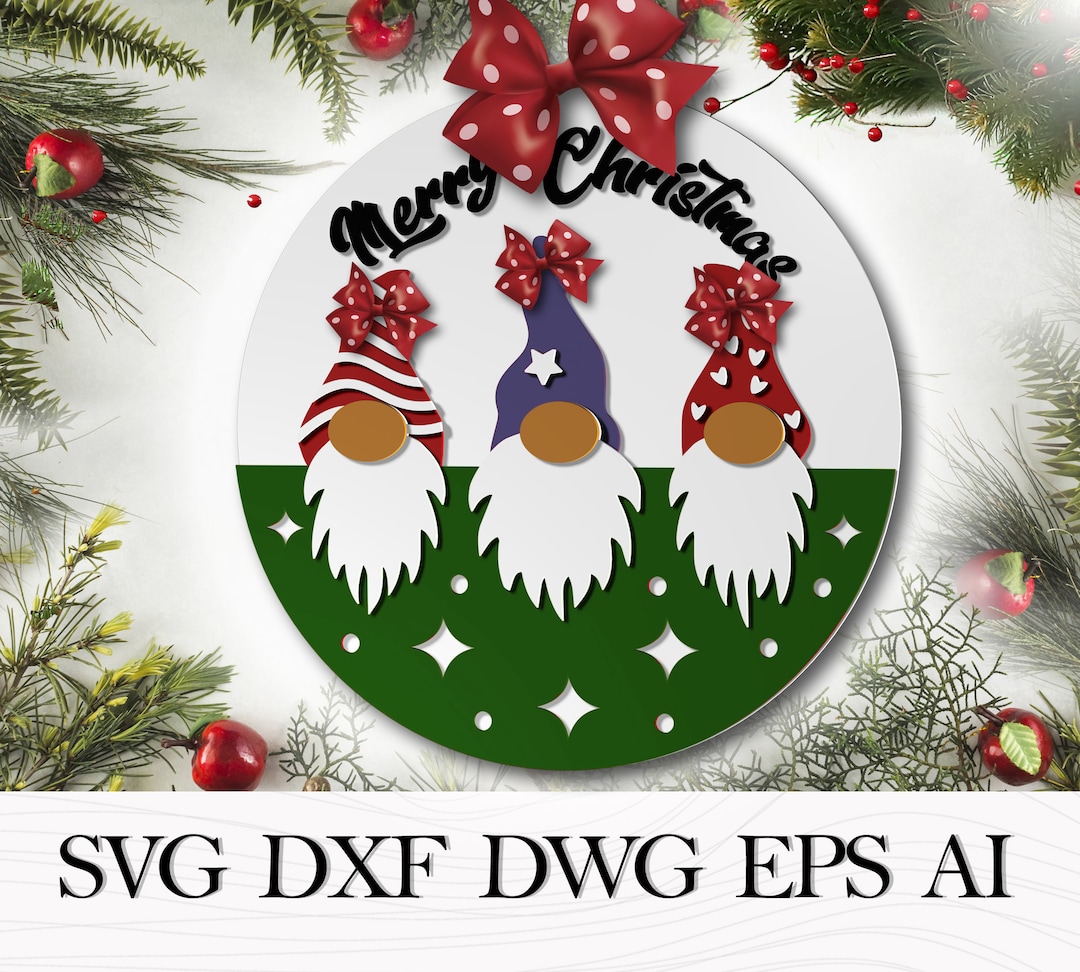 Christmas Sign, Laser Cut File, CNC File Christmas, Christmas Welcome ...