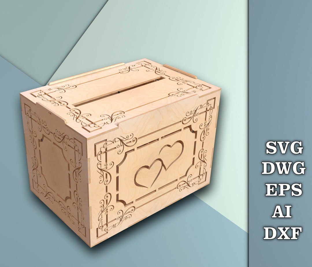 Wedding Card Box With Slot, Wedding Envelope Box, Wedding Gift Card Box ...