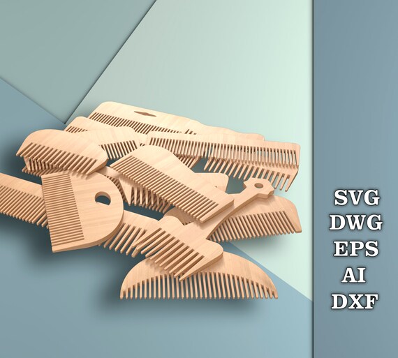 Вeard Comb Set Svg Gift for Men Hair Combs Dxf Files for - Etsy