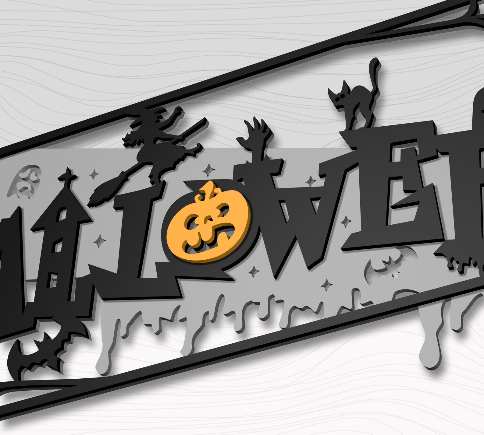 Spooky Halloween Welcome Design SVG File Door Sign Digital - Etsy