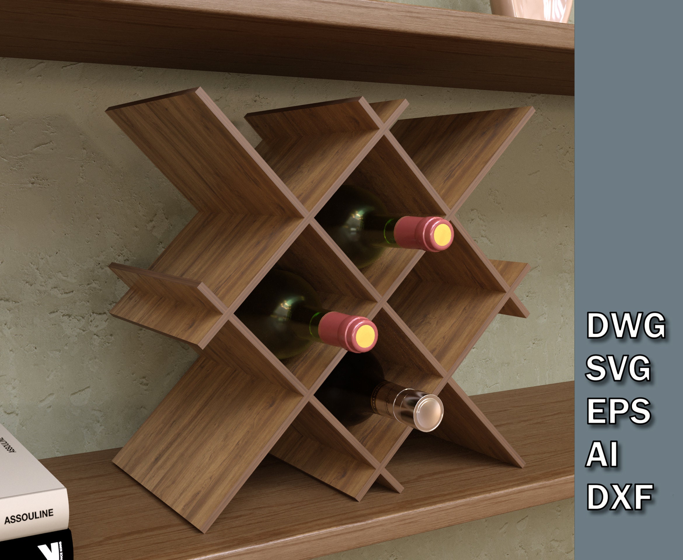 Soporte para botellas de vino botellero modular svg estante - Etsy México