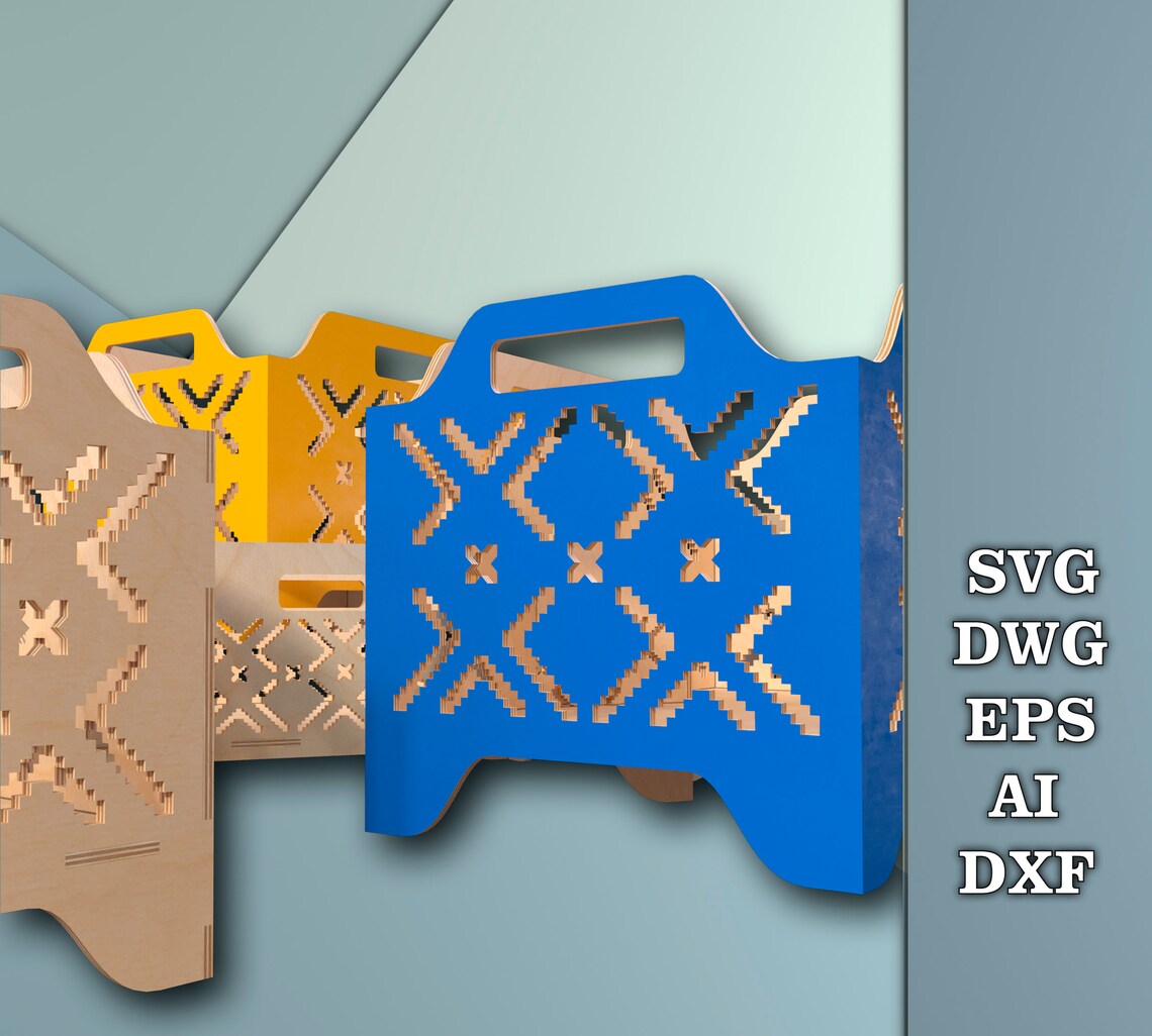 DIY Stackable Boxes, Stackable Storage Boxes, Digital Product Dwg, Svg ...