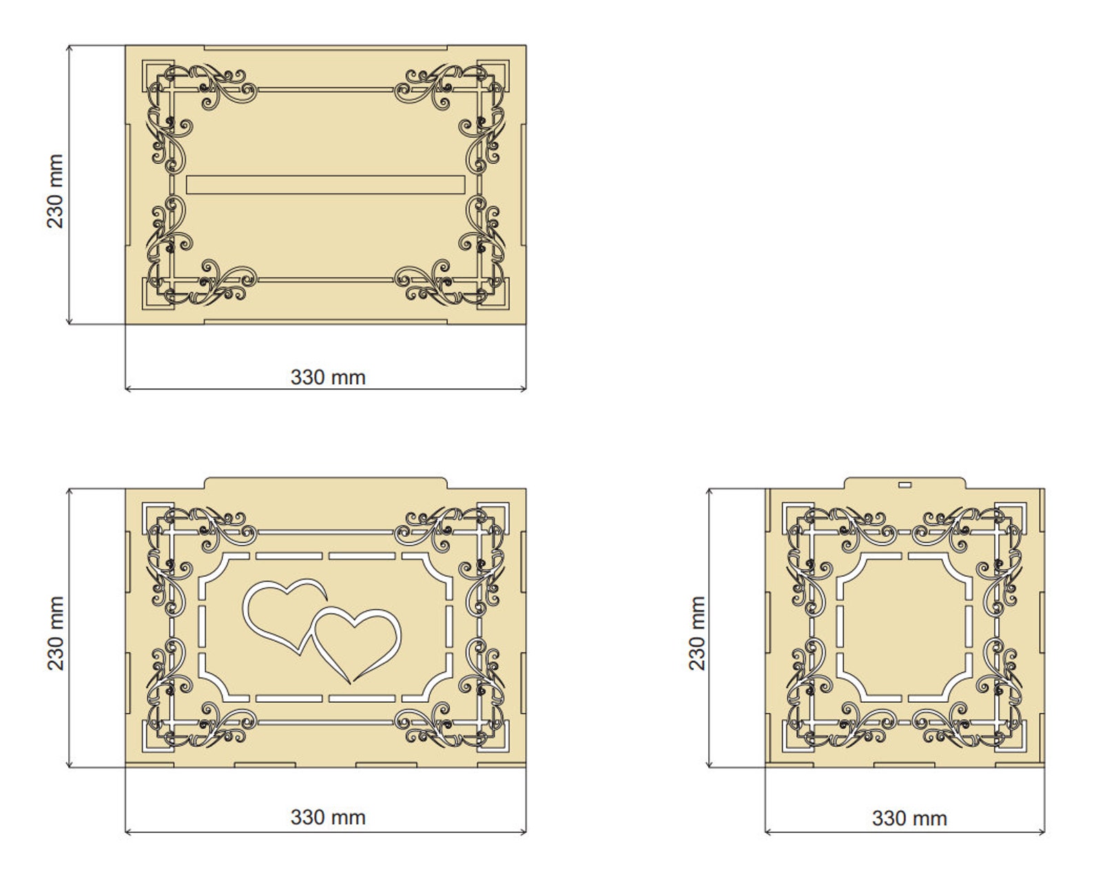 Wedding Card Box With Slot Wedding Envelope Box Wedding Gift - Etsy