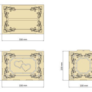 Wedding Card Box With Slot, Wedding Envelope Box, Wedding Gift Card Box ...