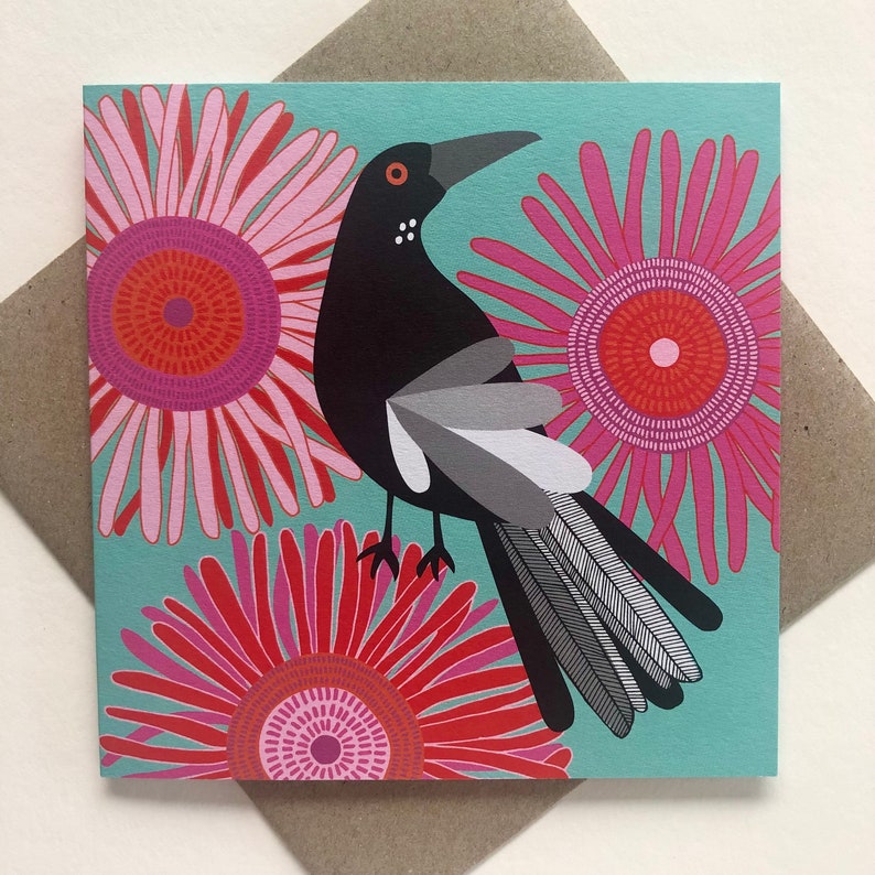 Australian Birds Square Greeting Cards 100% Recycled. Set of 4 - Etsy