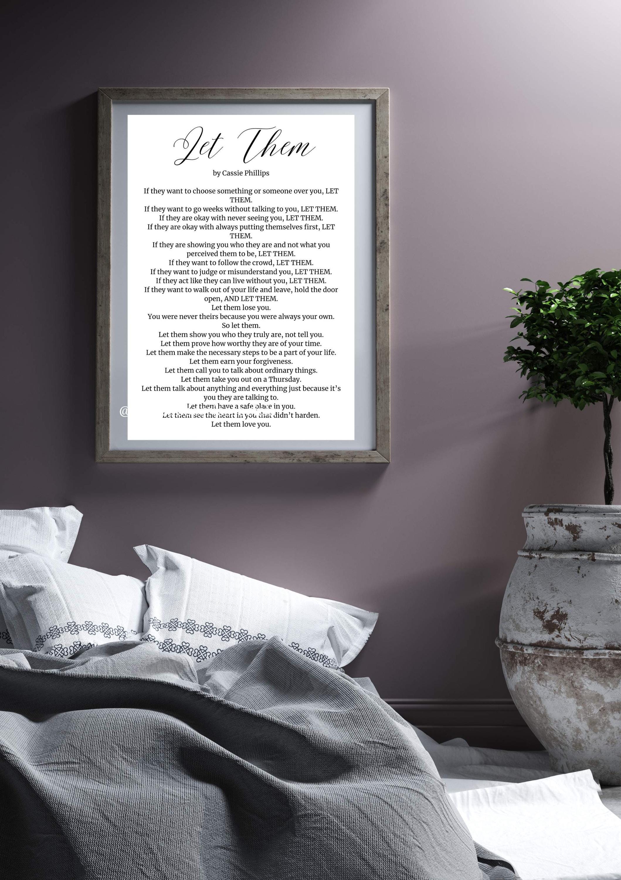 Let Them Poem Minimalist 8.5x11 Digital Print| Motivational Wall Art ...