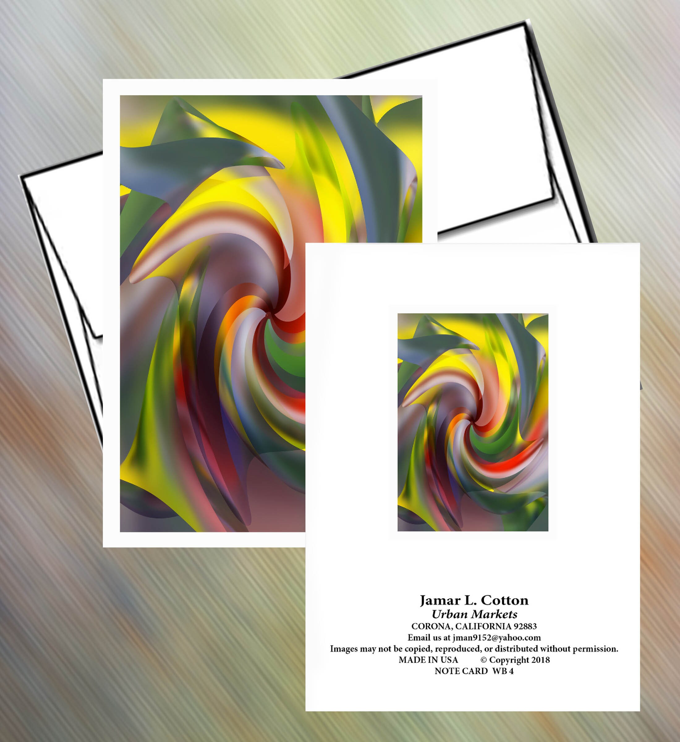 A Set of Original Abstract Note Cards - Etsy