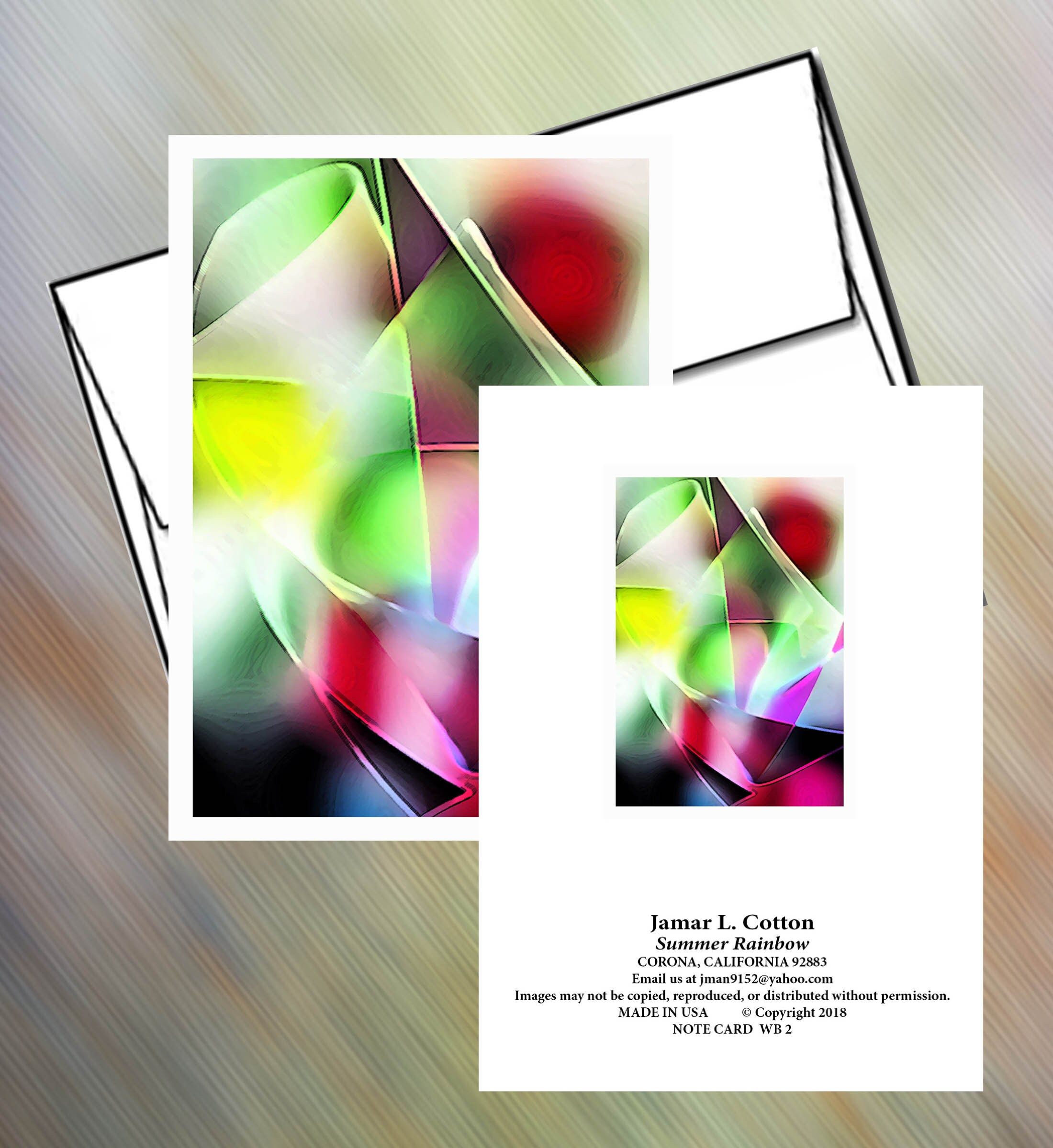 A Set of Original Abstract Note Cards - Etsy
