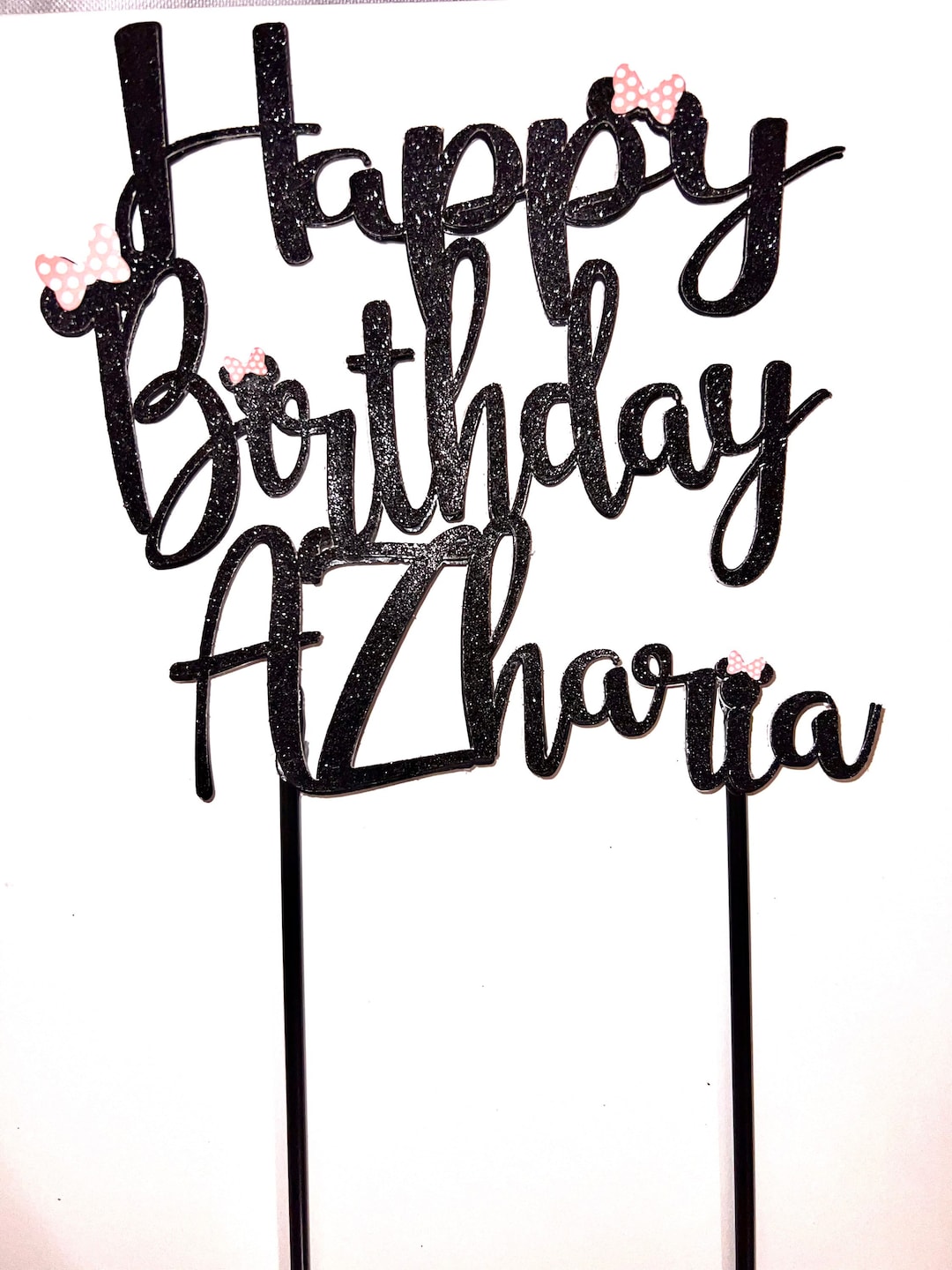 Minnie Mouse Cake Topper for 6” Cake. (will Customize the Name) - Etsy