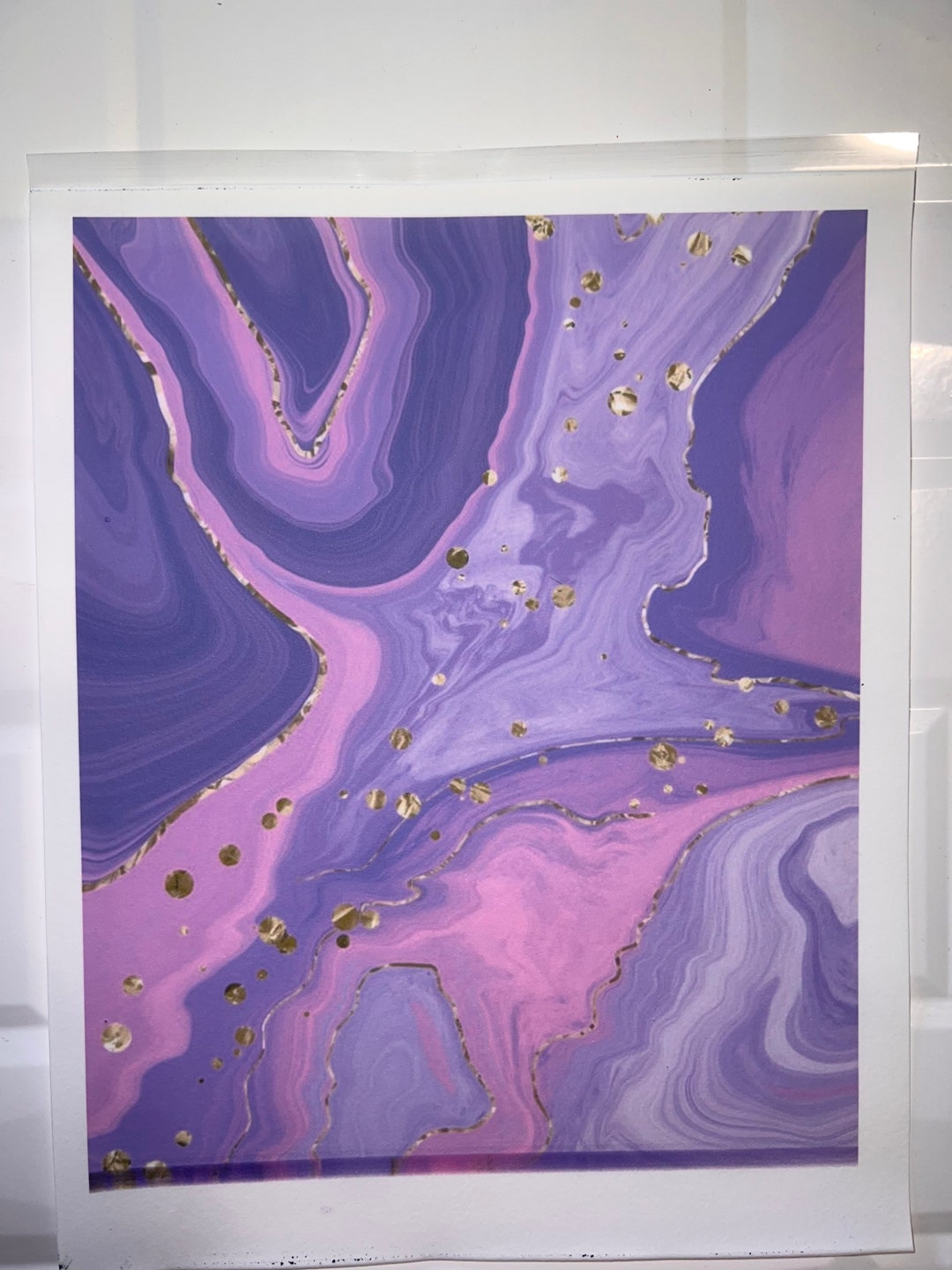 Purple/pink Marble Edible Icing Sheet - Etsy