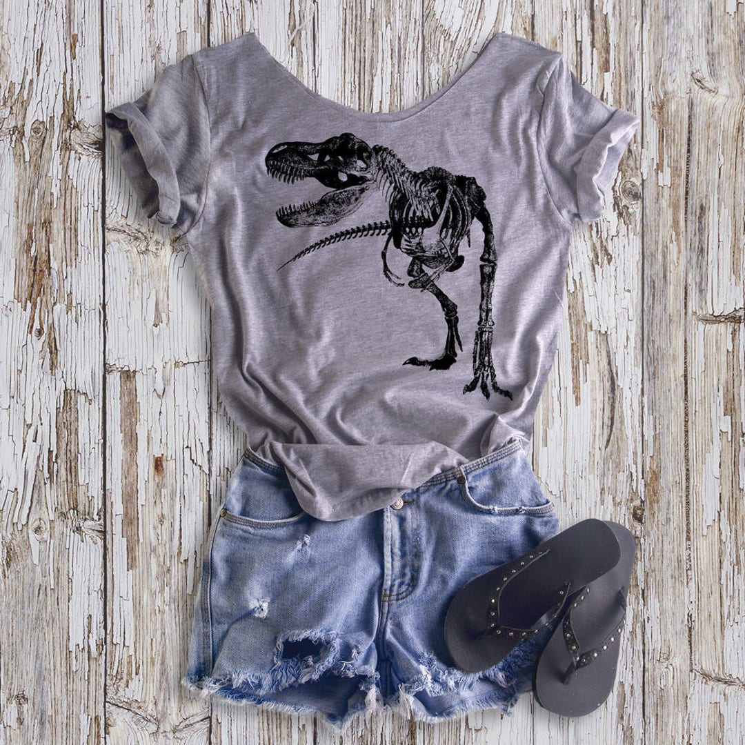 Buy 2, Get 1 FREE Tshirt Trex Shirt, Tyrannosaurus Skeleton Shirt ...