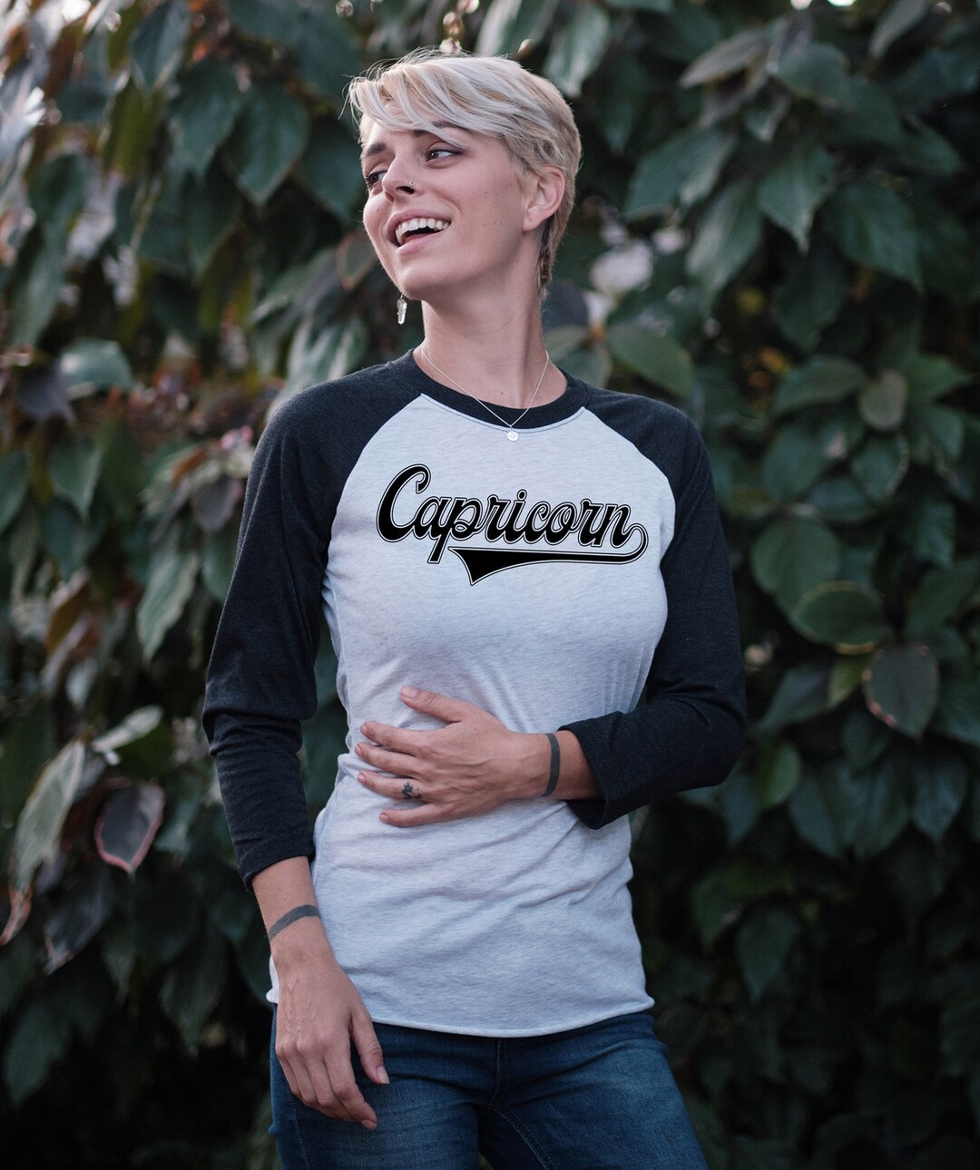 Capricorn Baseball Tee Zodiac Vintage Style Raglan, Soft Triblend. Buy ...