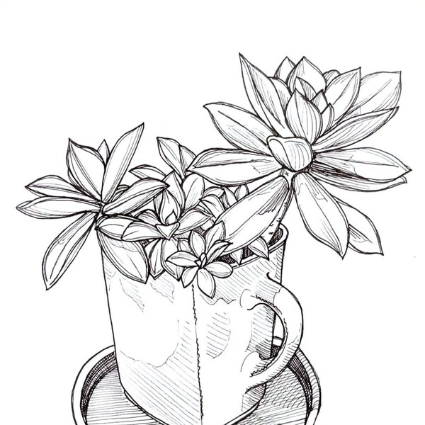 Ink Drawing Print - Etsy