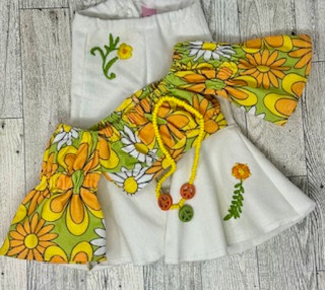 Super Groovy, Bell Bottom Jeans, Flower Power Top, Crop Top, Peace Sign ...