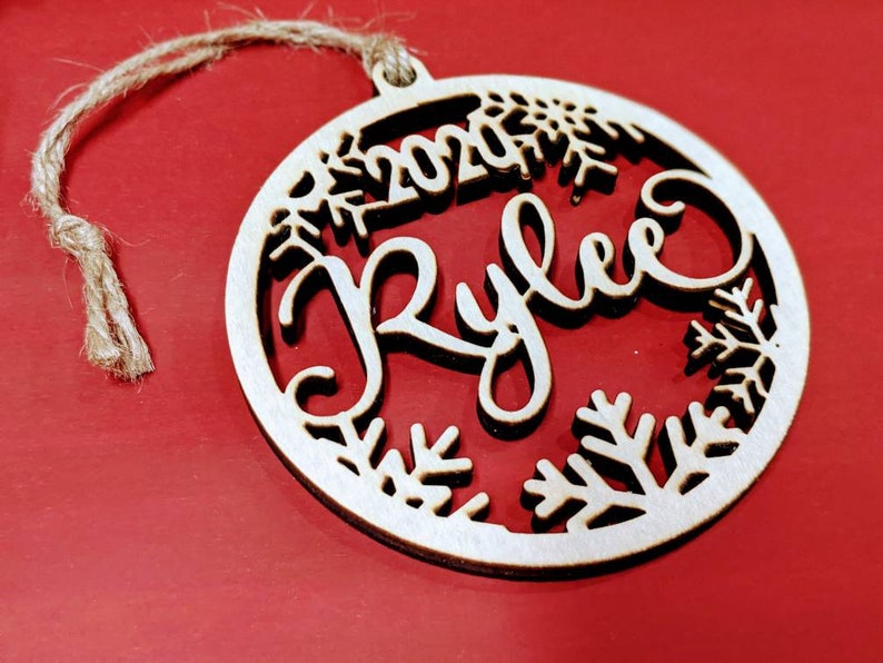 Christmas Wood or Acrylic Tree Ornament Gift Present Tags | Etsy