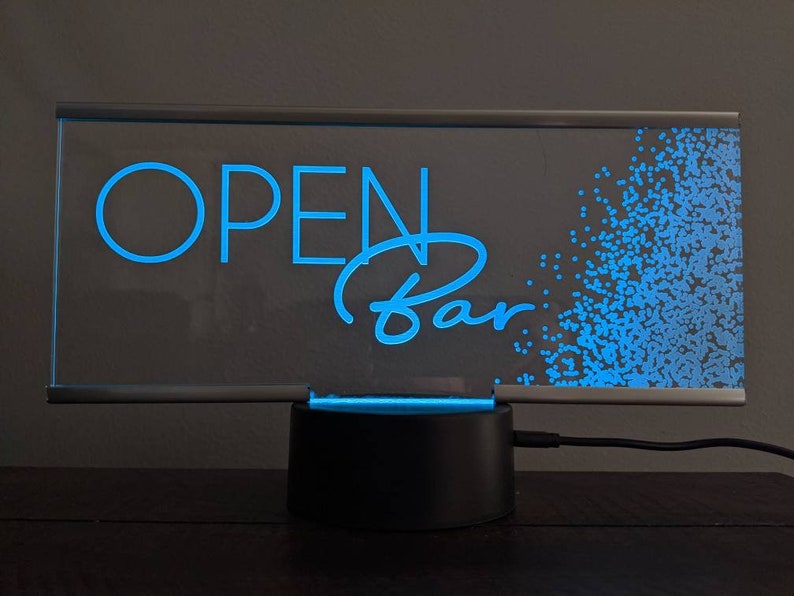 Open Bar LED Venue Party Sign Wedding Decor Battery - Etsy