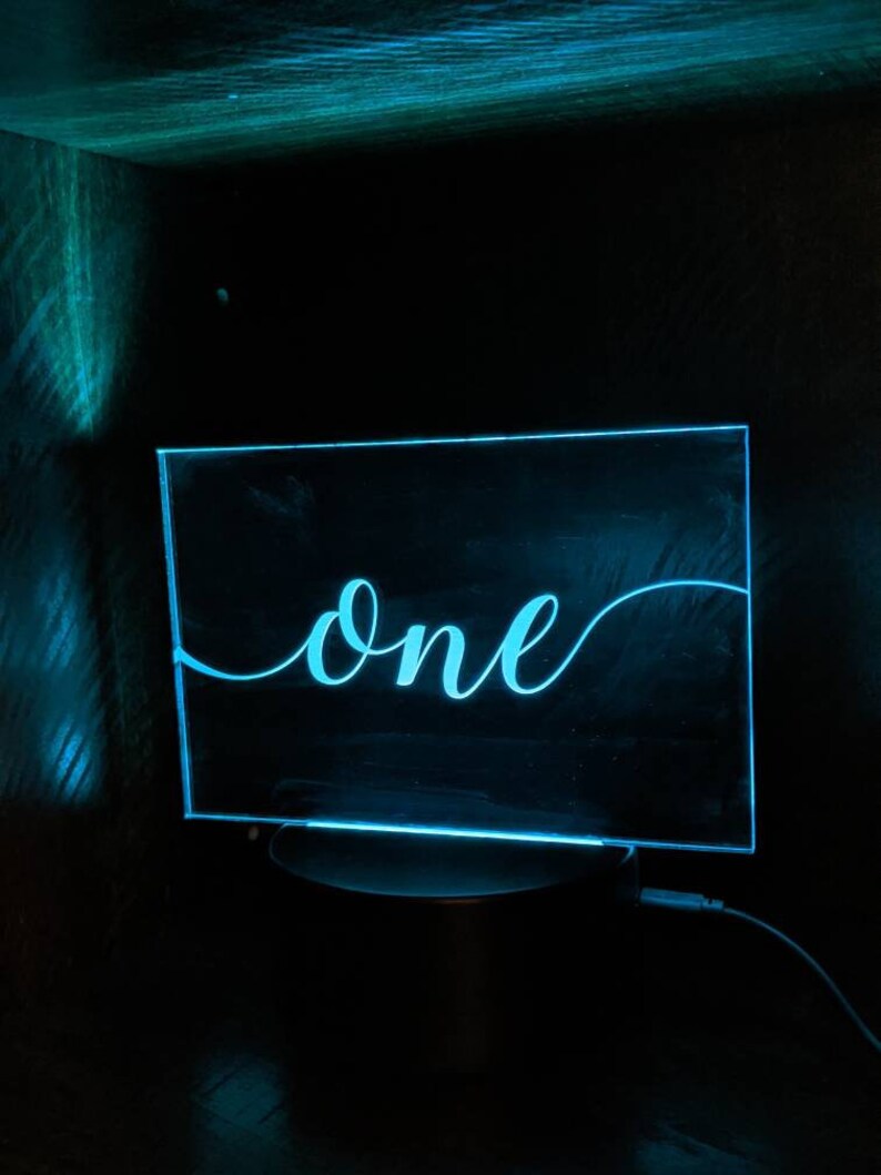 Elegant LED Wedding Reception Table Numbers Custom Engraved - Etsy