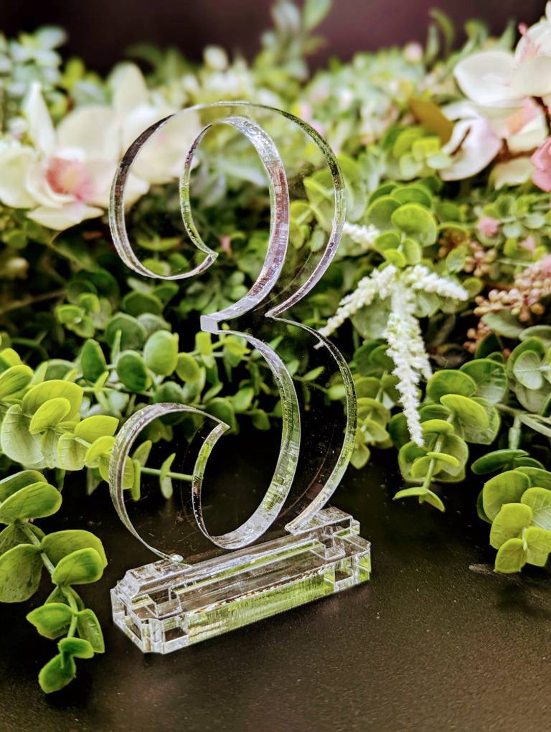 Clear Acrylic Table Numbers, Wedding Table Number, Elegant Event Table ...