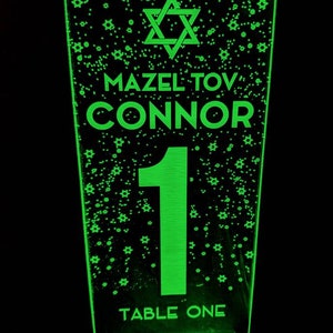 Engraved Acrylic LED Table Numbers: Custom Wedding Reception Decor - Etsy
