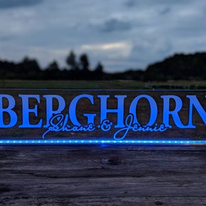 Elegant Wedding Head Table Sign, Couple Gift, Decoration, LED Sign ...