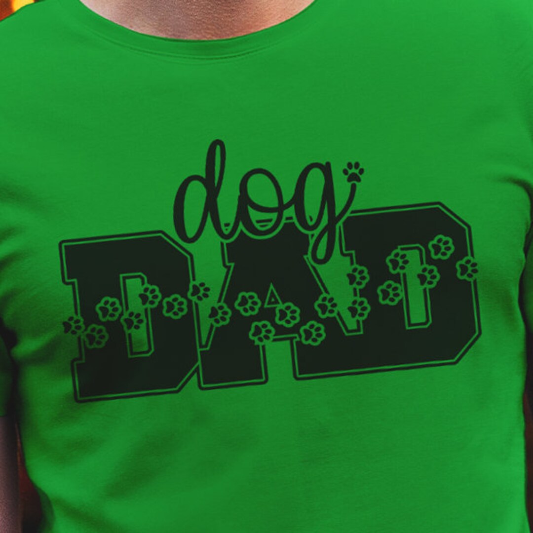 Dog Dad DIGITAL Design Cutting File, Puppy Prints, Svg Png Pdf Ai Cdr ...