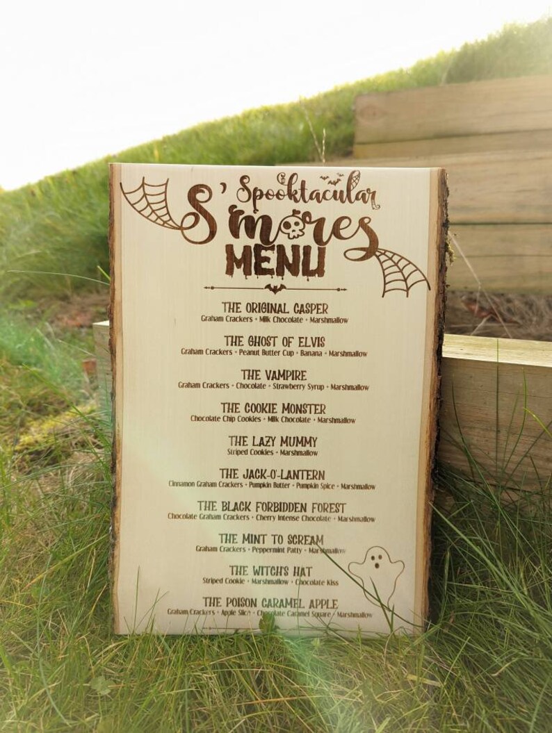 Spooktacular S'mores Menu Sign S'more Menu Sign - Etsy