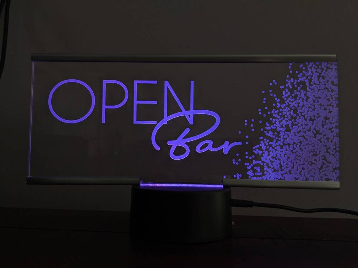 Open Bar LED Venue Party Sign Wedding Decor Battery - Etsy