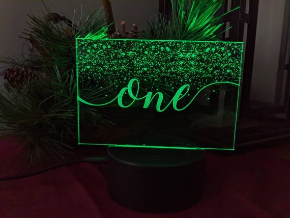 Elegant LED Wedding Reception Table Numbers Custom Engraved - Etsy