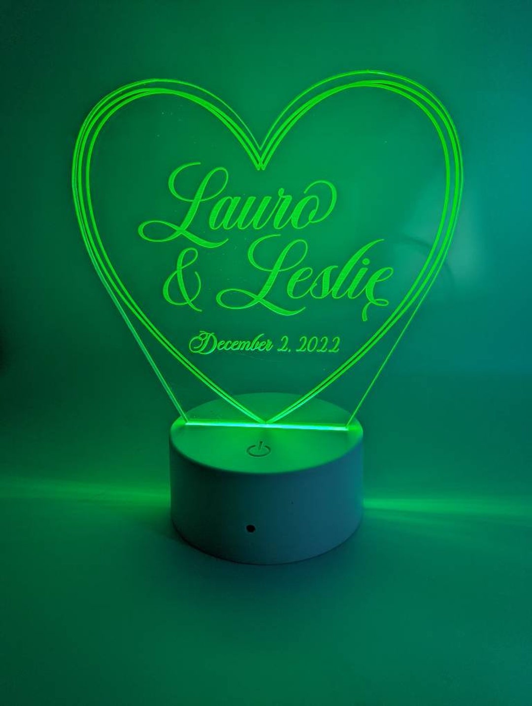 LED Heart Cake Topper, Wedding Lights, Decor, Birthday, Party ...