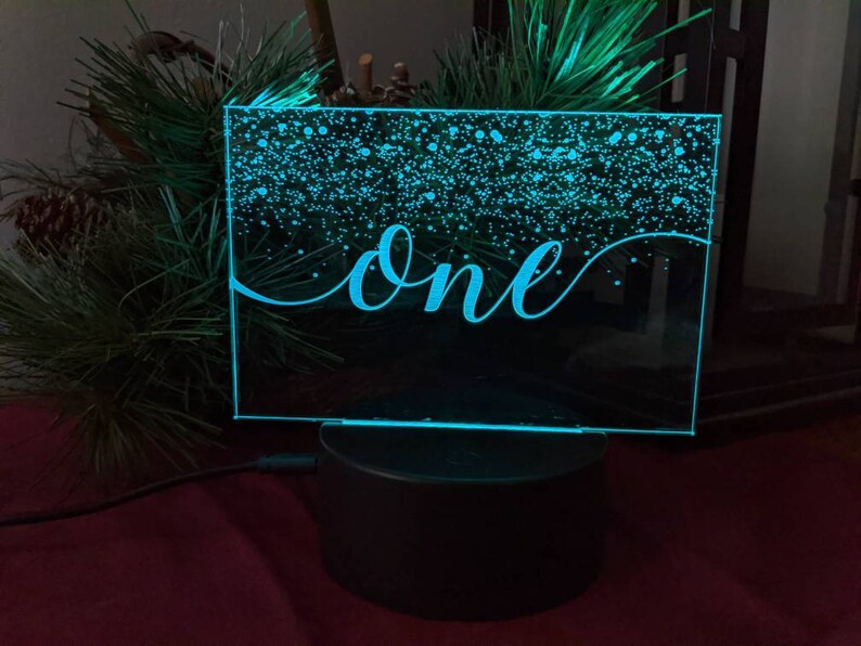 Elegant LED Wedding Reception Table Numbers Custom Engraved - Etsy