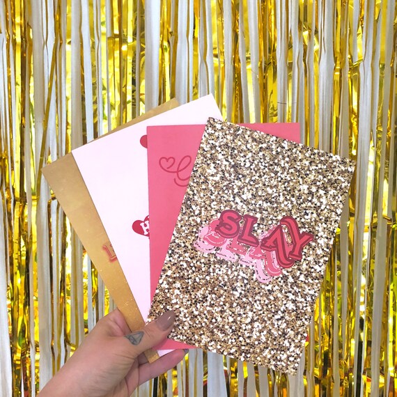 Pack of 4 A5 Shady Greeting Cards // Greeting Cards // Mean | Etsy