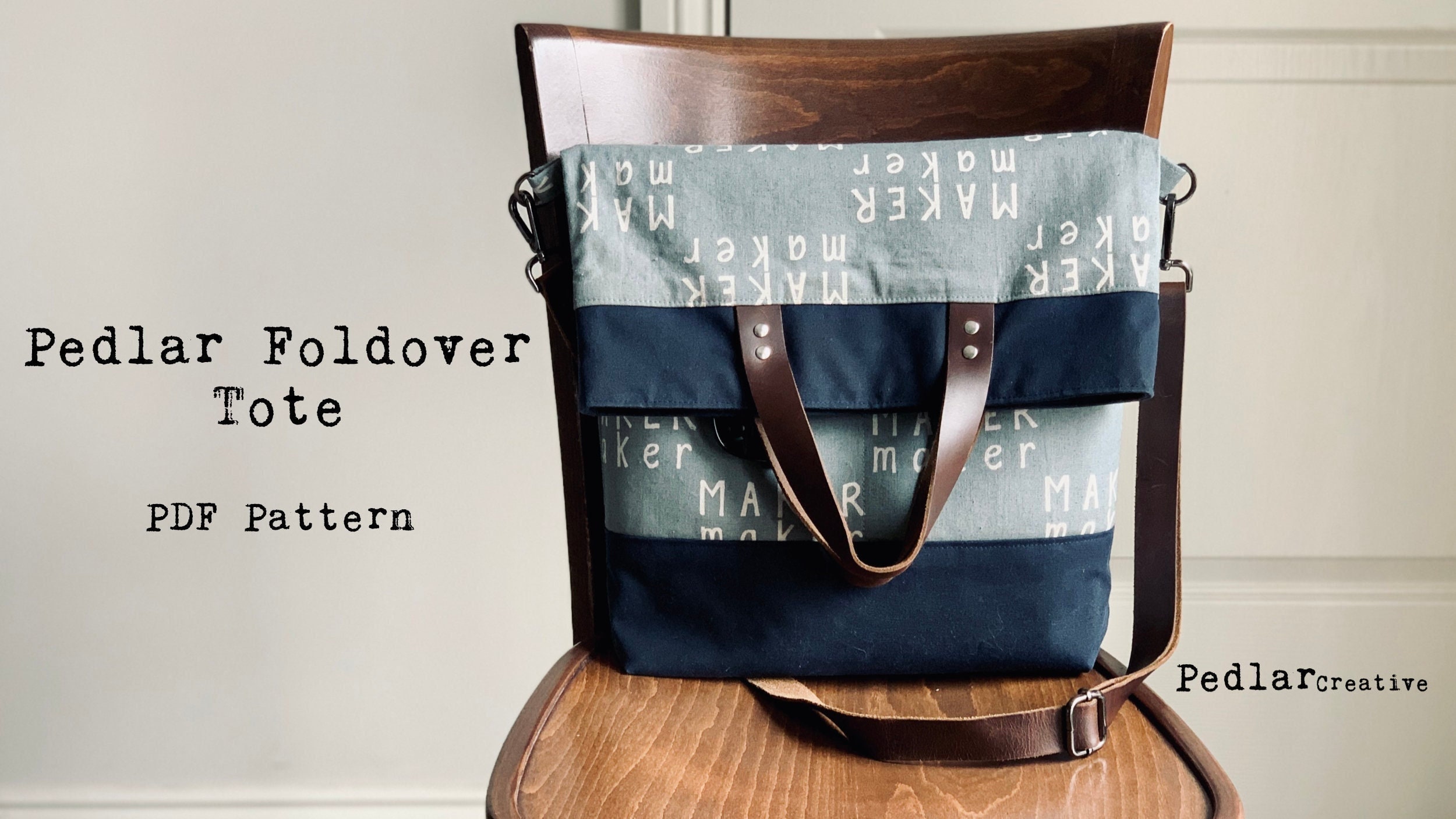 Pedlar Foldover Tote Bag PDF Sewing Pattern - Etsy