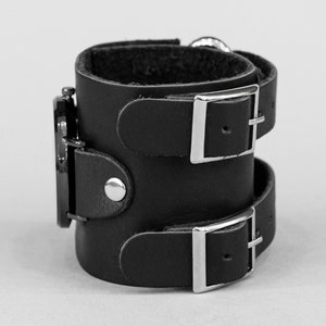 Wide Leather Watch Cuff Band - Leather Watch Strap for Men or Women for ...