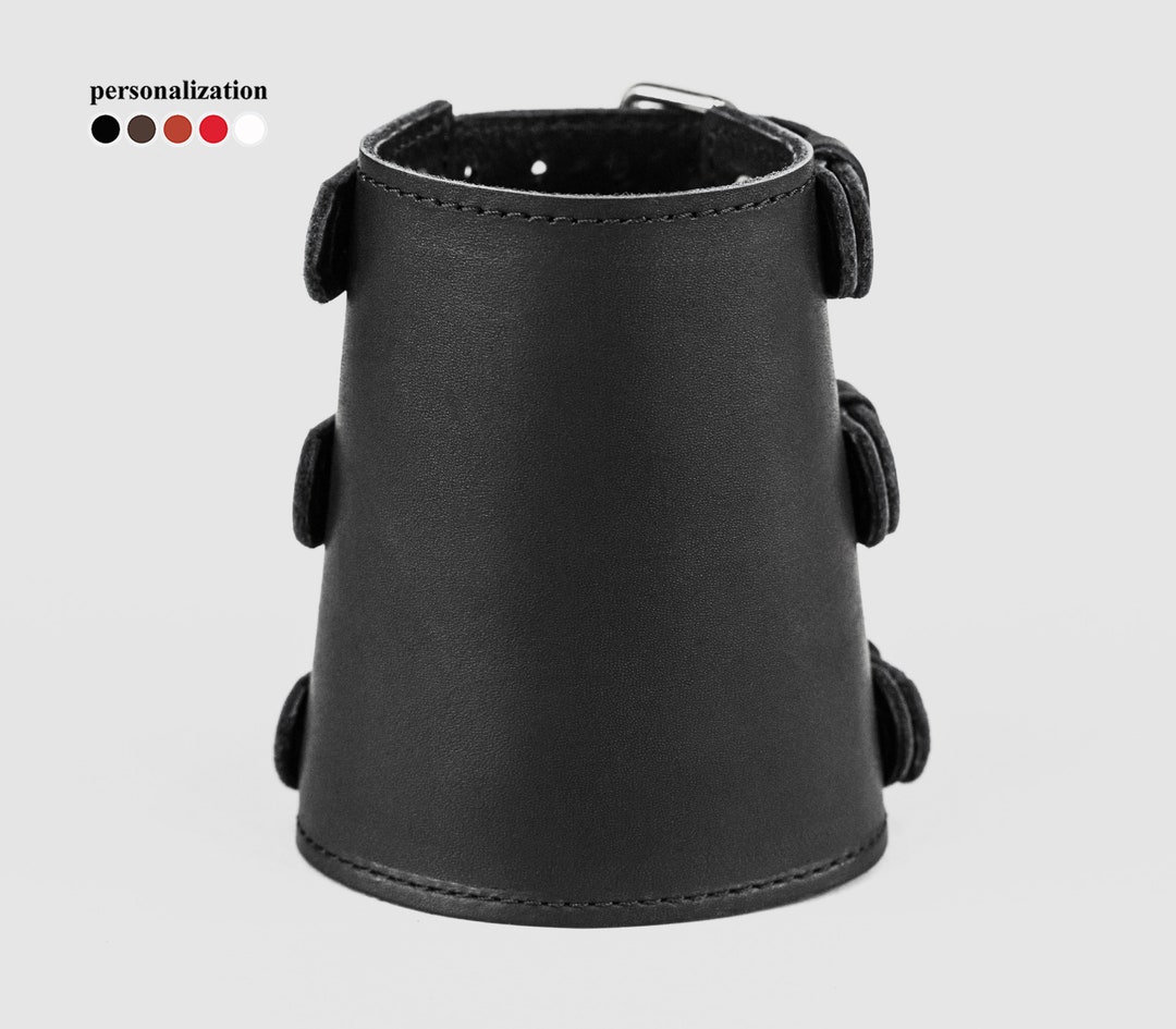 Wide Leather Bracers for Men or Women - Leather Arm Wrist Guard, 6600st ...