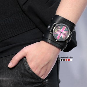 Wide Leather Watch Strap Wide Leather Watch Band Leather | Etsy