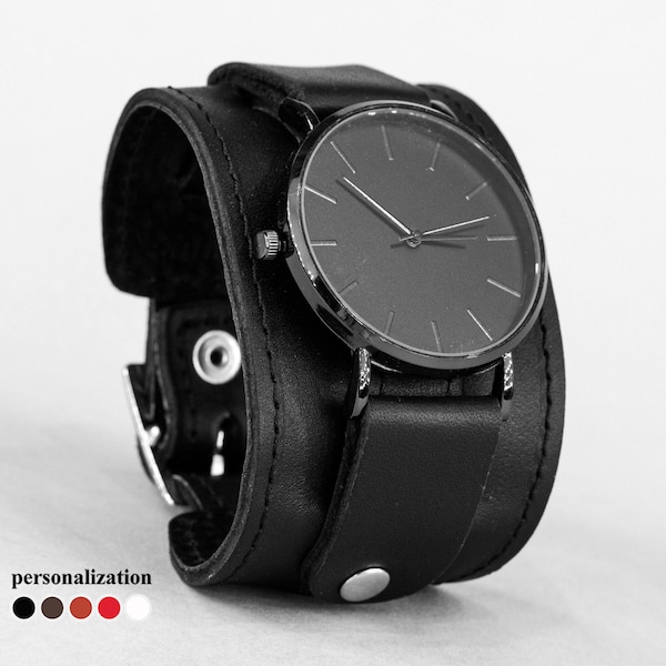 Leather Watch Cuff - Etsy