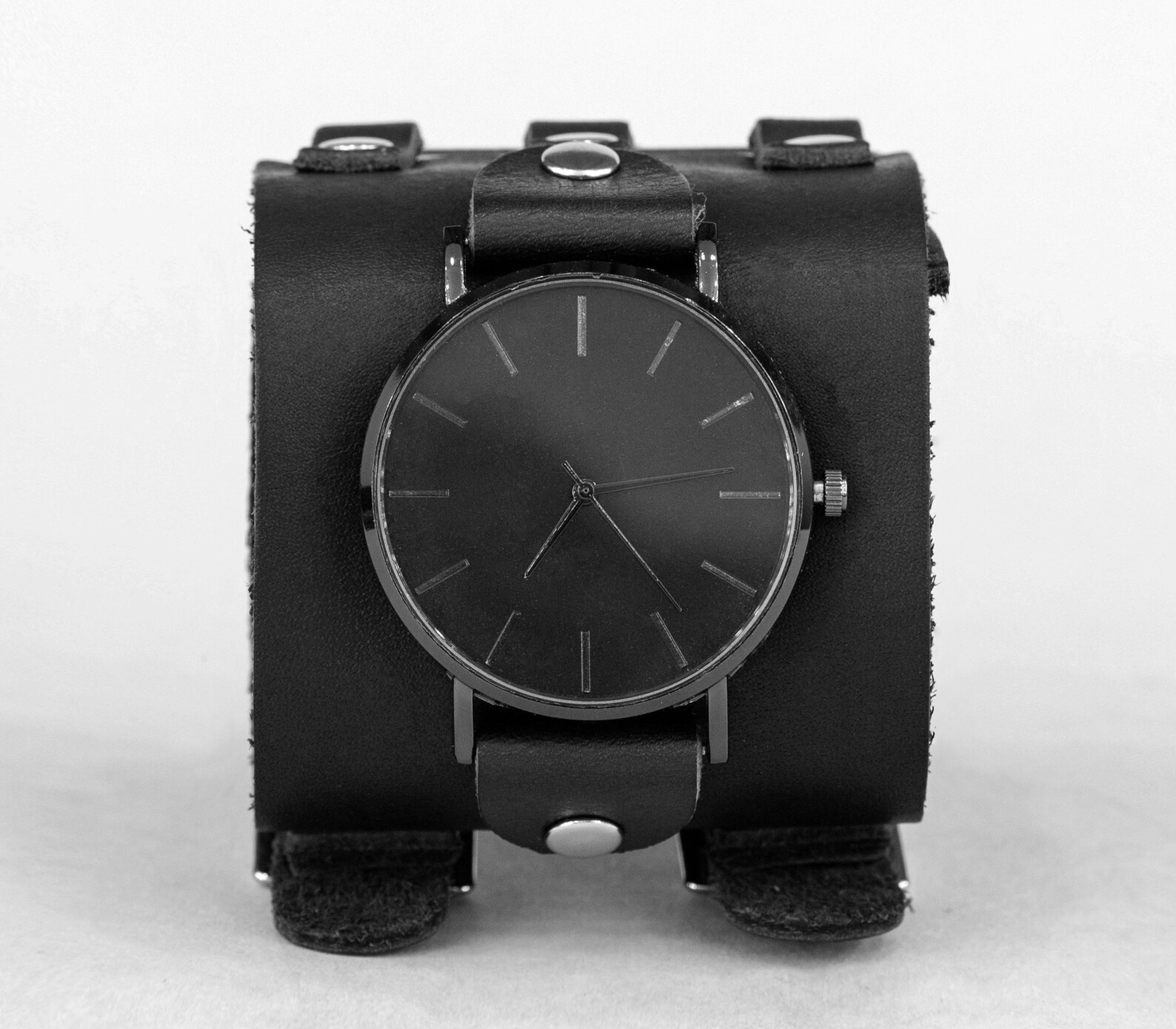 Wide Leather Watch Cuff Band - Leather Watch Strap for Men or Women for ...