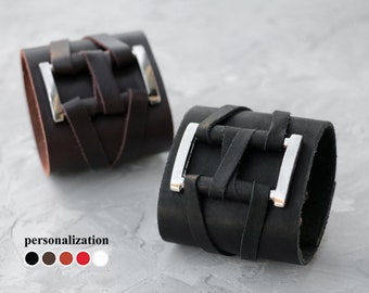 Leather Arm Cuff - Etsy