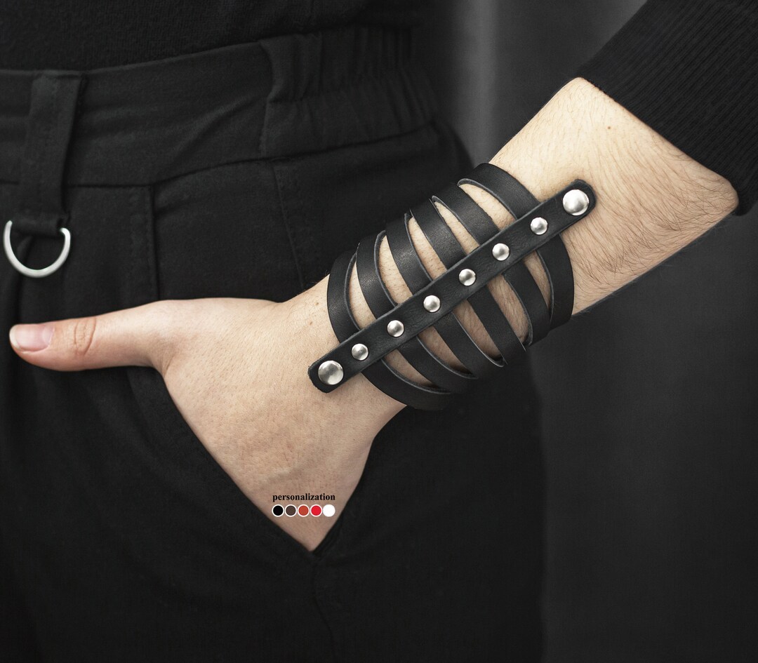 Woman Leather Arm Guard, Leather Bracers, Viking Bracelet, Leather ...