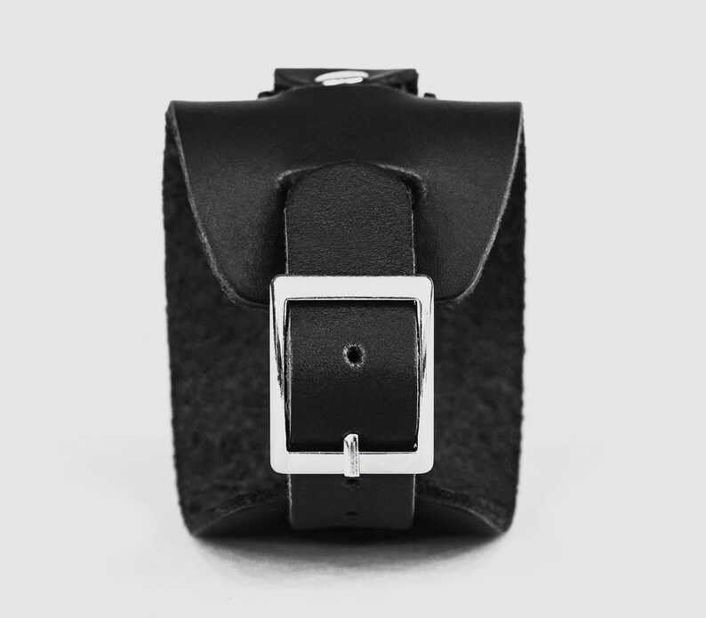 Wide Leather Watch Cuff Band for Men or Women - Lug 16mm 18mm 20mm 22mm ...