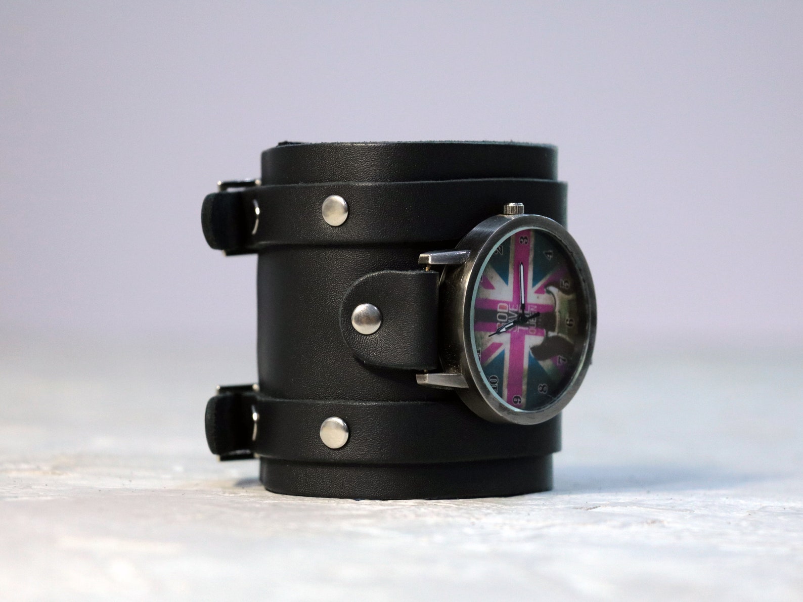 Wide Leather Watch Strap Wide Leather Watch Band Leather - Etsy