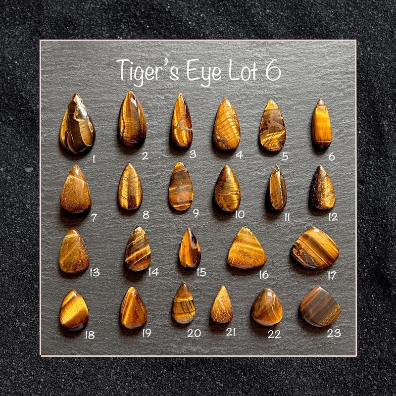 Tear Drop Tigers Eye Pendant - Etsy UK