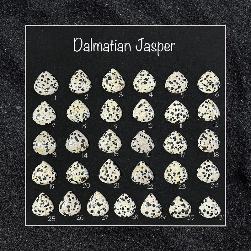 Dalmatian Teardrop Beads - Etsy UK