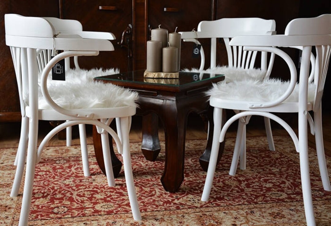 Wood White Fluffy Vienna Chairs Chairs Handmade - Etsy